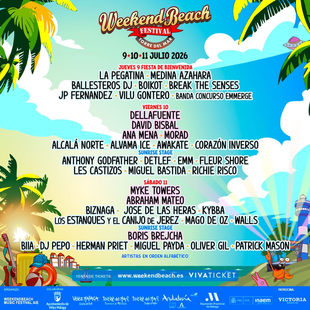 Weekend Beach Festival 2026 desvela su programación por días: un cartel ...